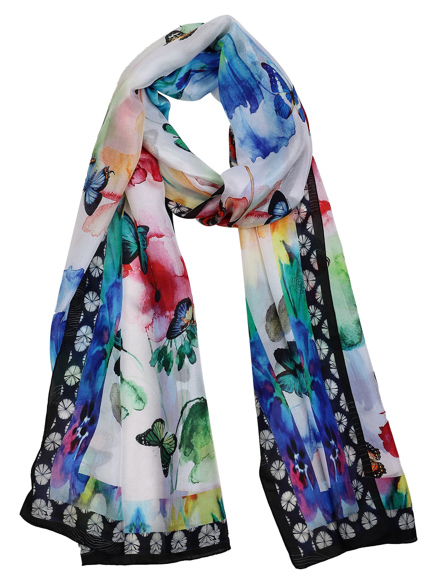 Buy Tropical Pure Silk Designer Scarf for women. – Wearable Art Scarves