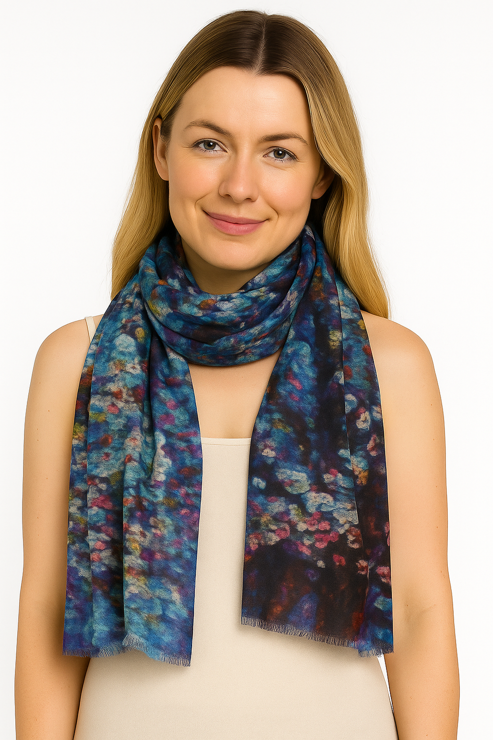 Buy Abstract Art Cotton Modal Designer Scarf for women. – Wearable Art ...