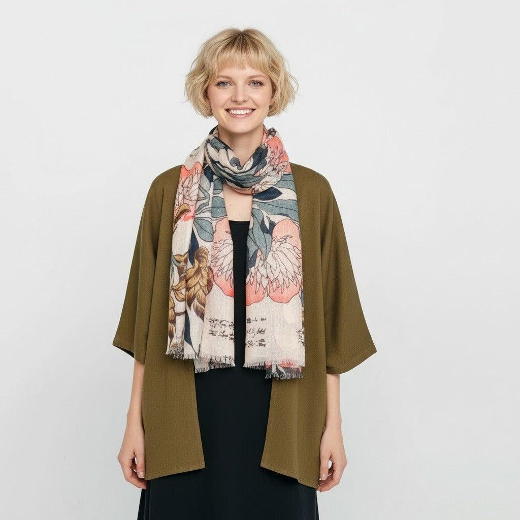 Buy Japanese Modal Silk Designer Scarf for women. – Wearable Art Scarves